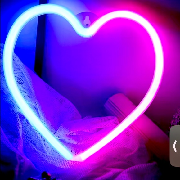 Party Supplies | Choose Your Color Neon Heart Sign Wall Decor Usb ...